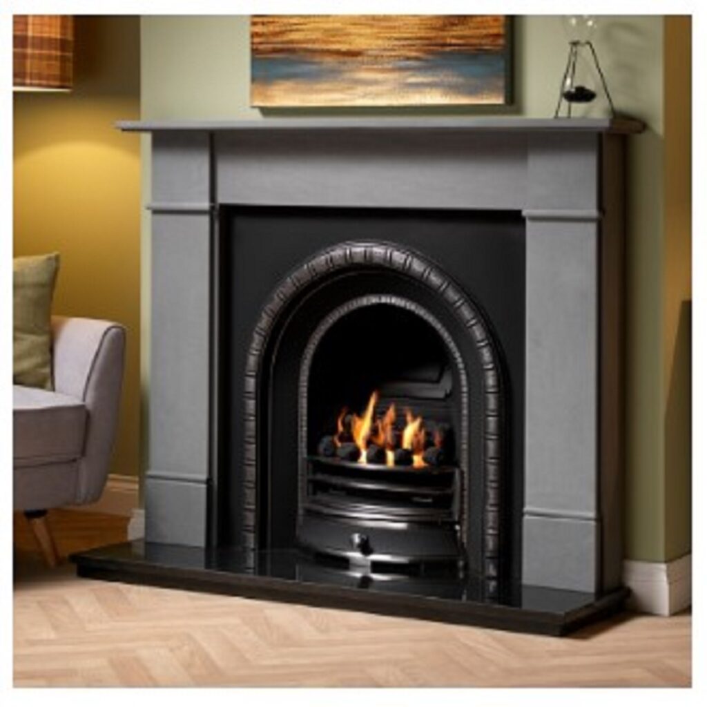 Gallery Brompton 56″ Persian Limestone Surround - Tamworth Fireplace